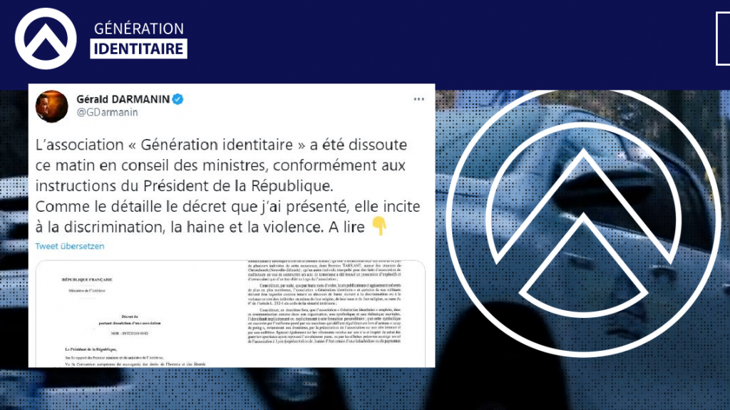 „Identitäre Bewegung“: Frankreich verbietet Mutterorganisation ...