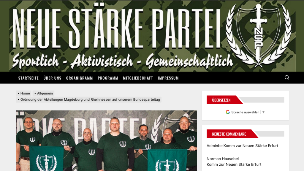 Neue Neonazi-Partei: „Neue Stärke“ will von Erfurt aus Deutschland ...