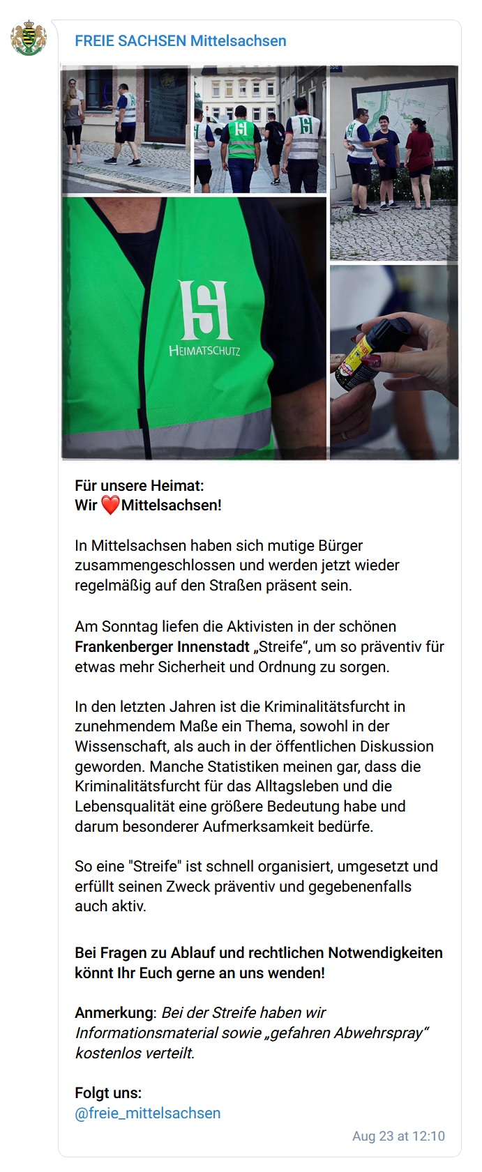 Rechtsextreme Kleinstpartei: „Freie Sachsen“ gründen Bürgerwehr